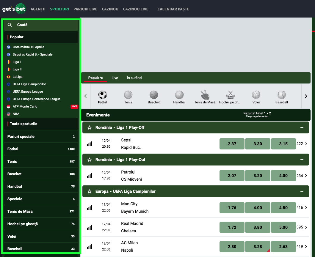 Verificare Bilet Get's Bet - Vezi Rezultate Pariuri Sportive