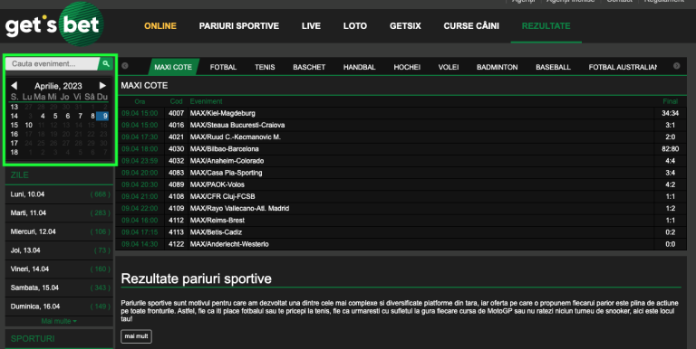 Verificare Bilet Get's Bet - Vezi Rezultate Pariuri Sportive